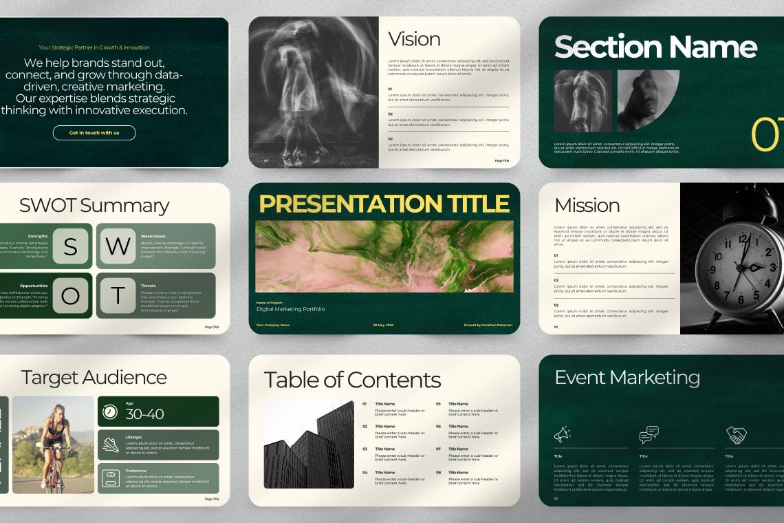 Marketing Plan Pitch Deck: 60 Editable Canva & Powerpoint | Marketing ...