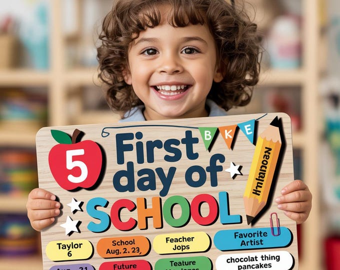 First Day of School Sign SVG, School Board SVG, Back to School Sign ...