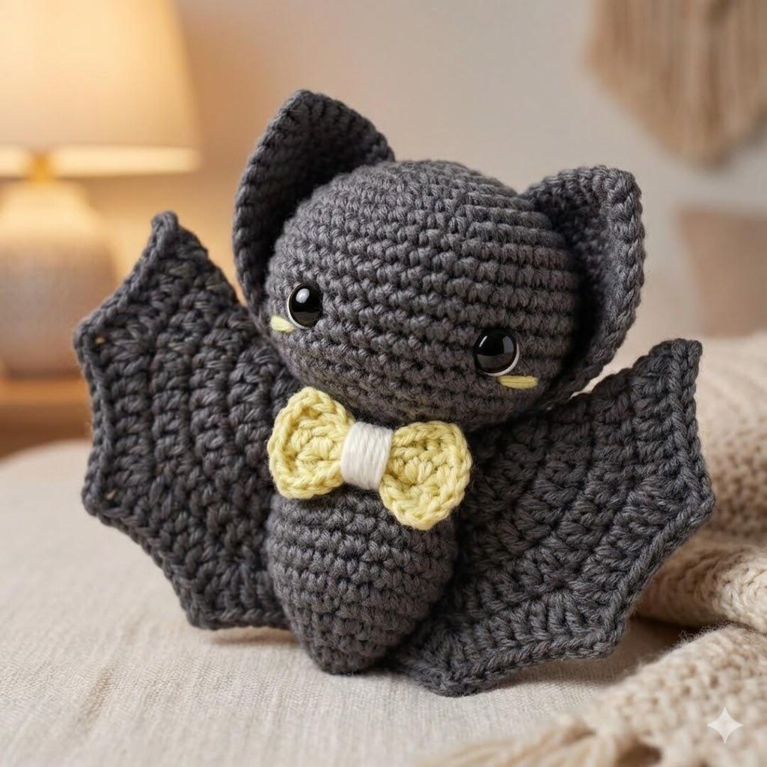 Baby Bat Crochet Pattern | Cute Bat Amigurumi | Halloween Crochet | DIY ...