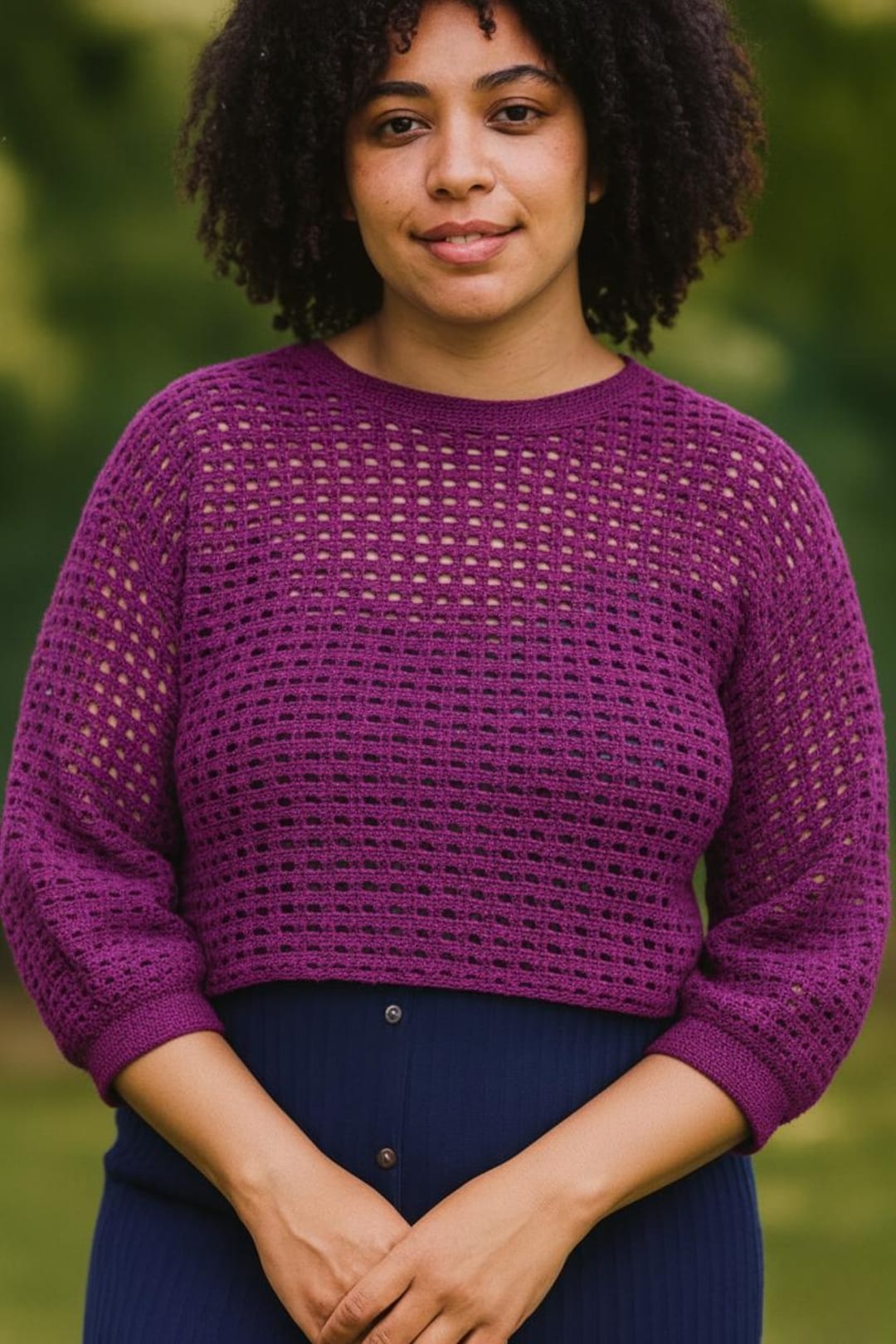 Lace Crochet Sweater Pattern PDF | Open Mesh Pullover Pattern | Easy ...