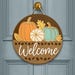 Rustic Autumn Welcome Door Hanger With Pumpkins – Pumpkin Front Porch ...