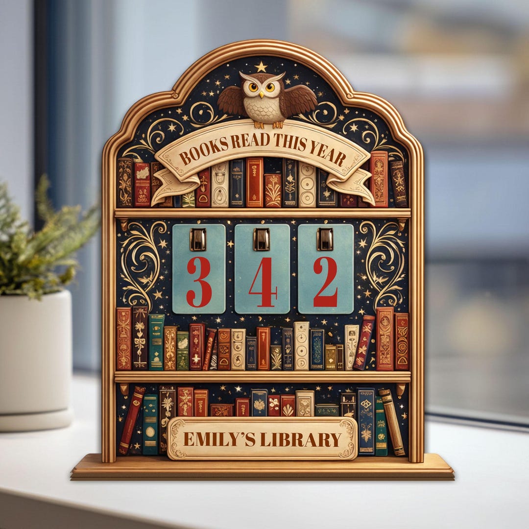 Personalized Books Read This Year Tracker – Custom Name Reading Counter ...