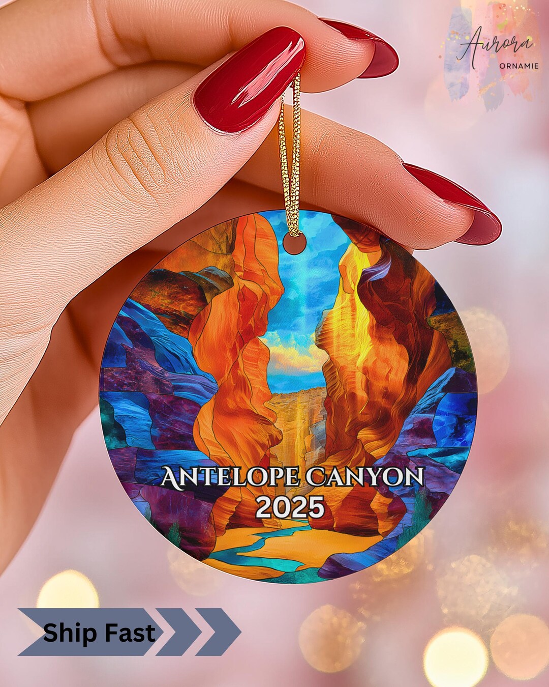 Personalized Antelope Canyon Ornament 2025, Custom Southwest Desert ...