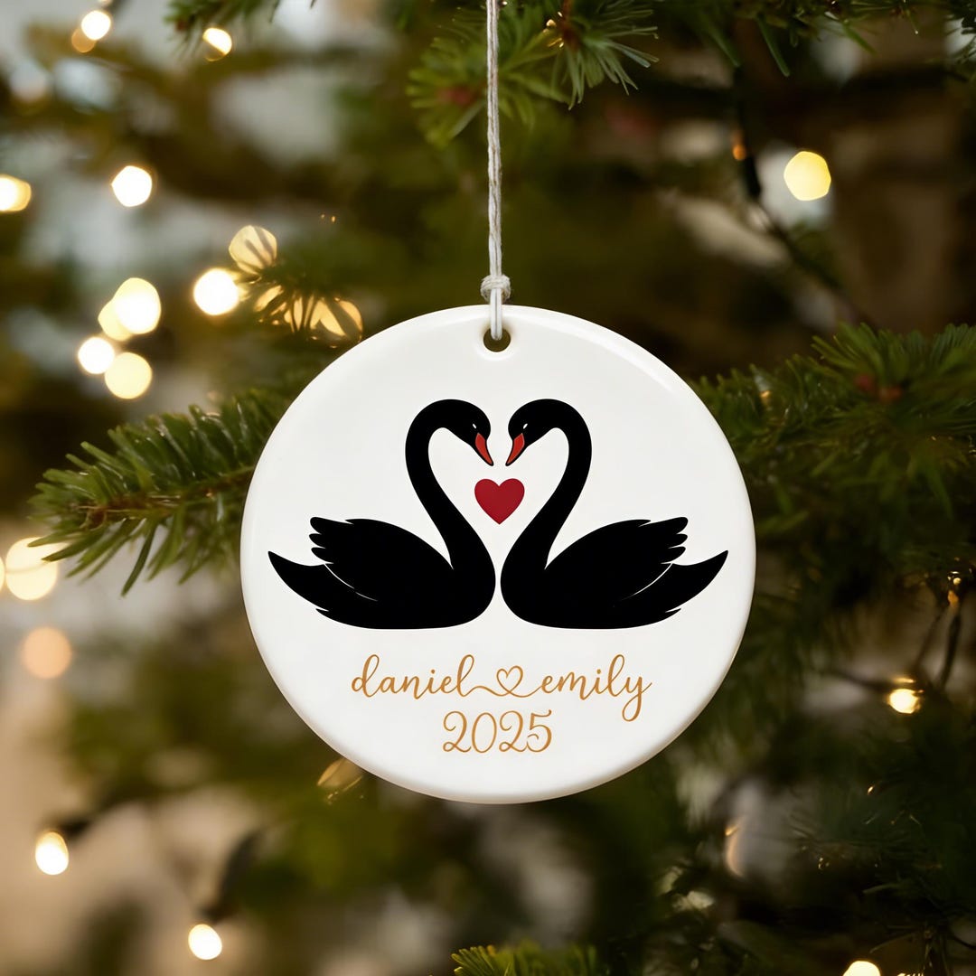Two Swans Engagement Ornament,romantic Gift for Him or Her,first ...