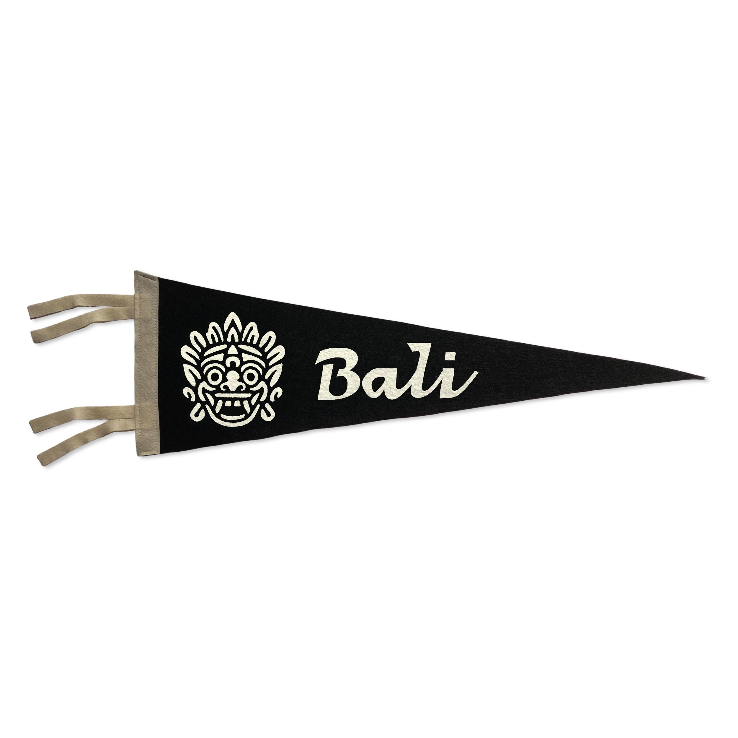 Bali Barong Pennant Flag: Handmade Felt Wall Banner | Vintage Balinese ...