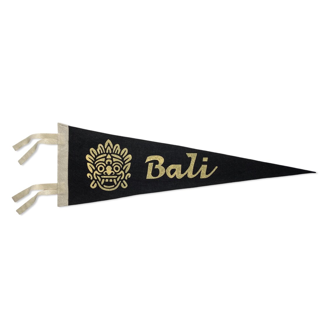 Bali Barong Pennant Flag: Handmade Felt Wall Banner | Vintage Balinese ...