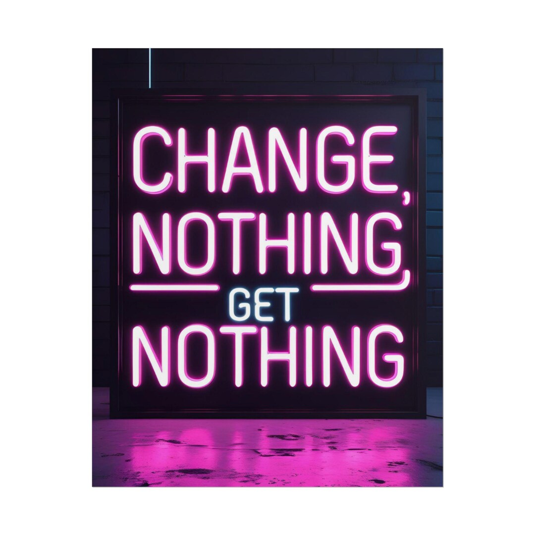 Inspiring Rolled Posters for Motivational Decor, Change Nothing Get ...