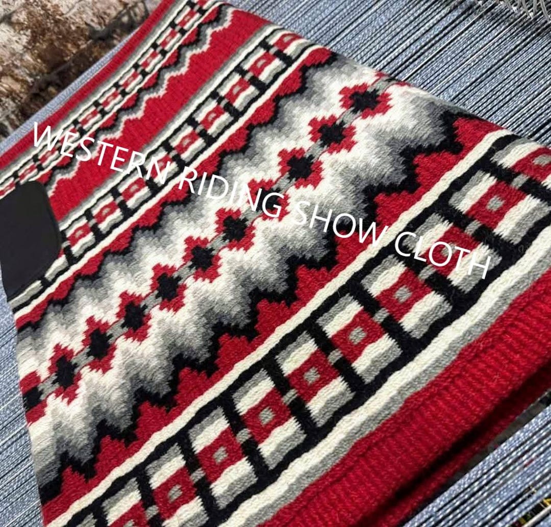Maroon, Grey & Black Western Pleasure Horse Show Saddle Pad 34x42 Inch ...