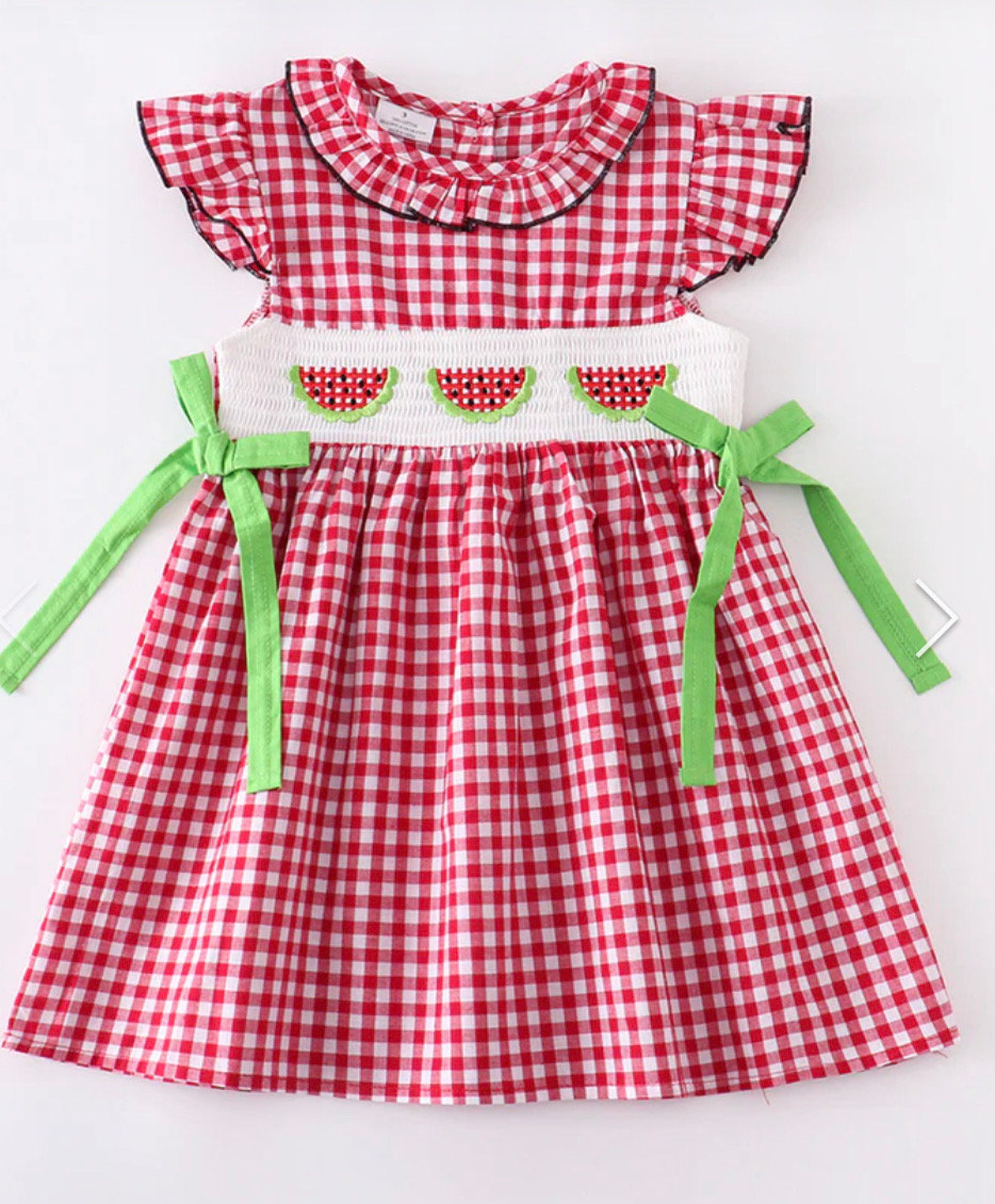 Custom Monogrammed Watermelon Smocked Ruffle Dress - Etsy
