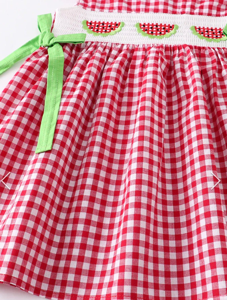 Custom Monogrammed Watermelon Smocked Ruffle Dress - Etsy