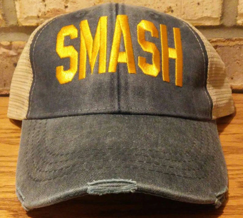 SMASH Hat Distressed Trucker Smash Ollie Cap SMASH Trucker | Etsy