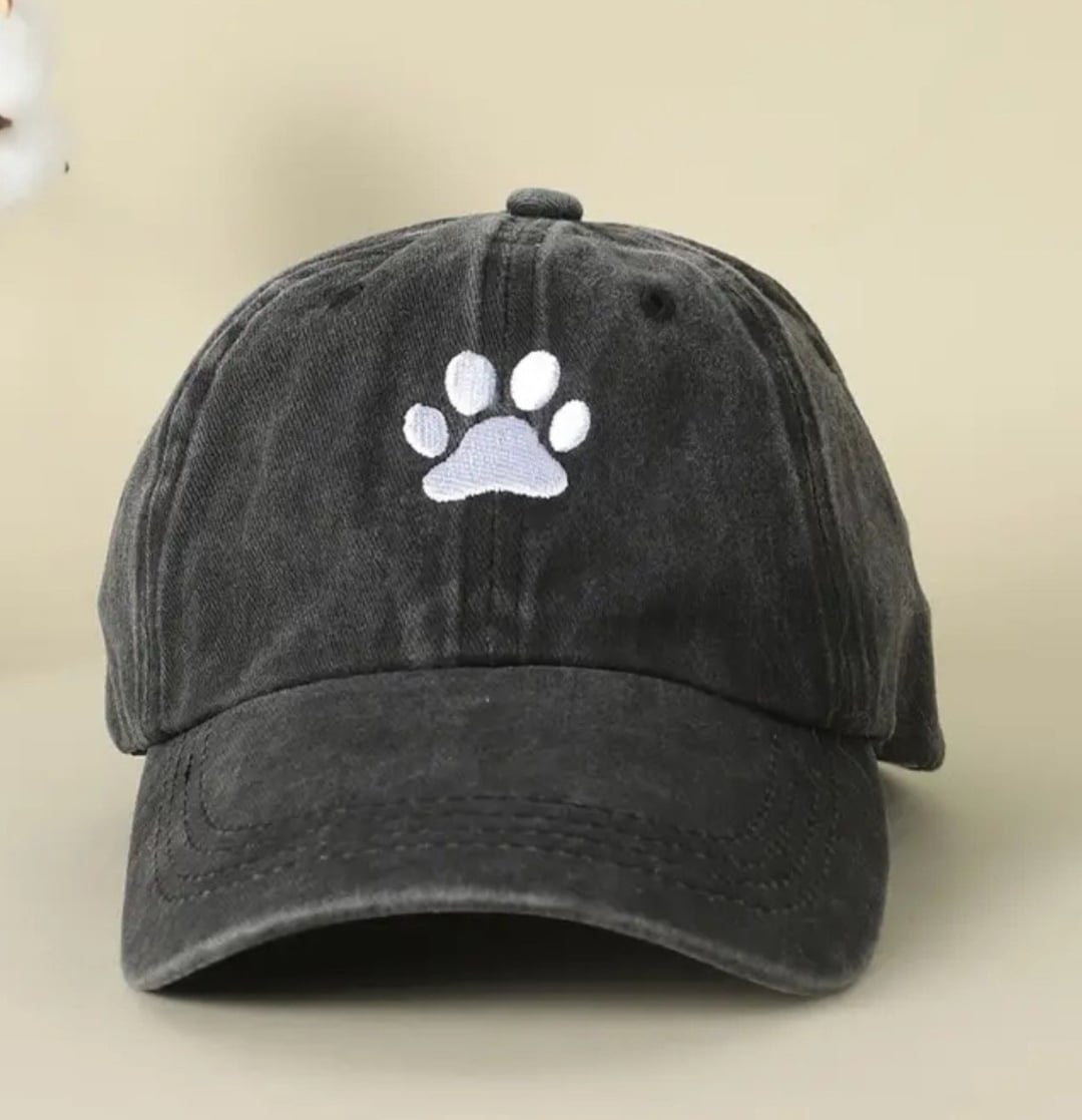 Custom Embroidered Dog Paw Baseball Hat Embroidery Personalized Animal ...