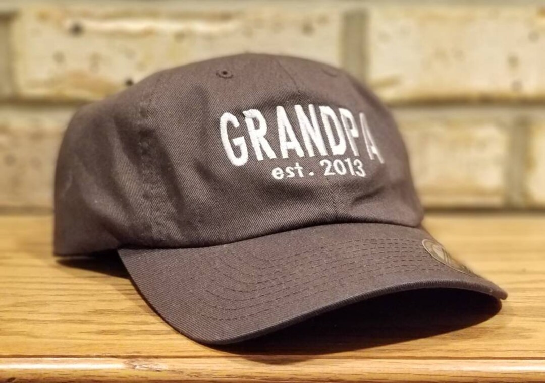 Grandpa Hat - Embroidered Established Grandpa or Dad Baseball Hat ...