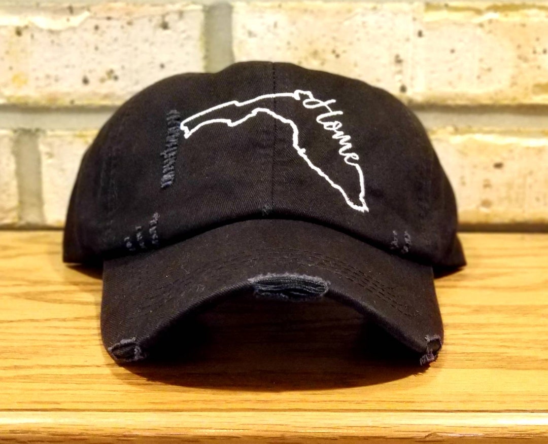 Embroidered Florida Outline Hat: "florida is Home" Baseball Cap - Etsy