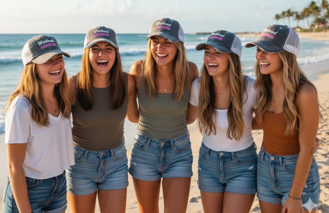 Custom Monogrammed Weekend Shenanigans Distressed Trucker Hat ...