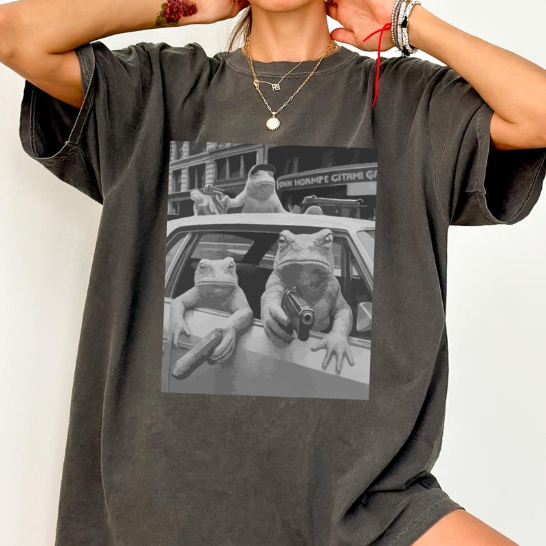 Funny Frog Gangster Meme Shirt, Sarcastic Retro Unisex Tee - Etsy