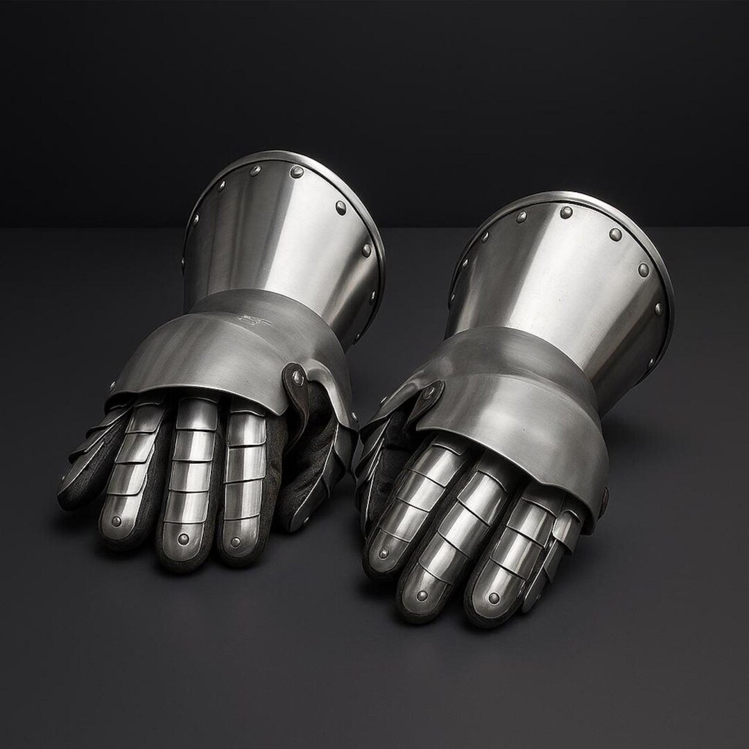 Medieval Gothic Knight Gauntlets Functional - Steel Armor Gloves With ...