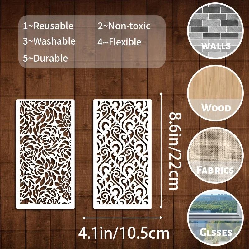 16pcs Geometric Painting Stencils Reusable Plastic Templates for ...