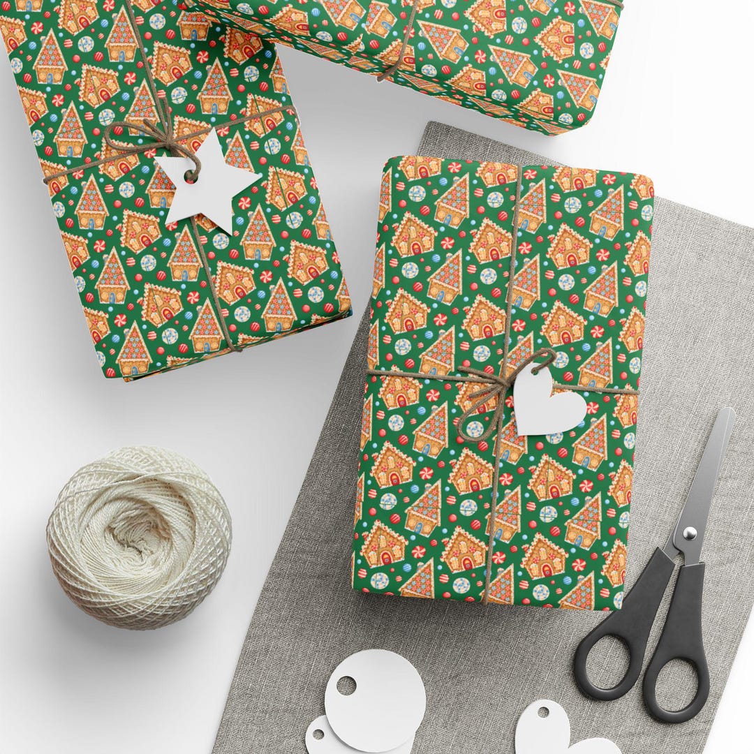Christmas Pizza Pattern Wrapping Paper | Festive Green Restaurant Slice ...