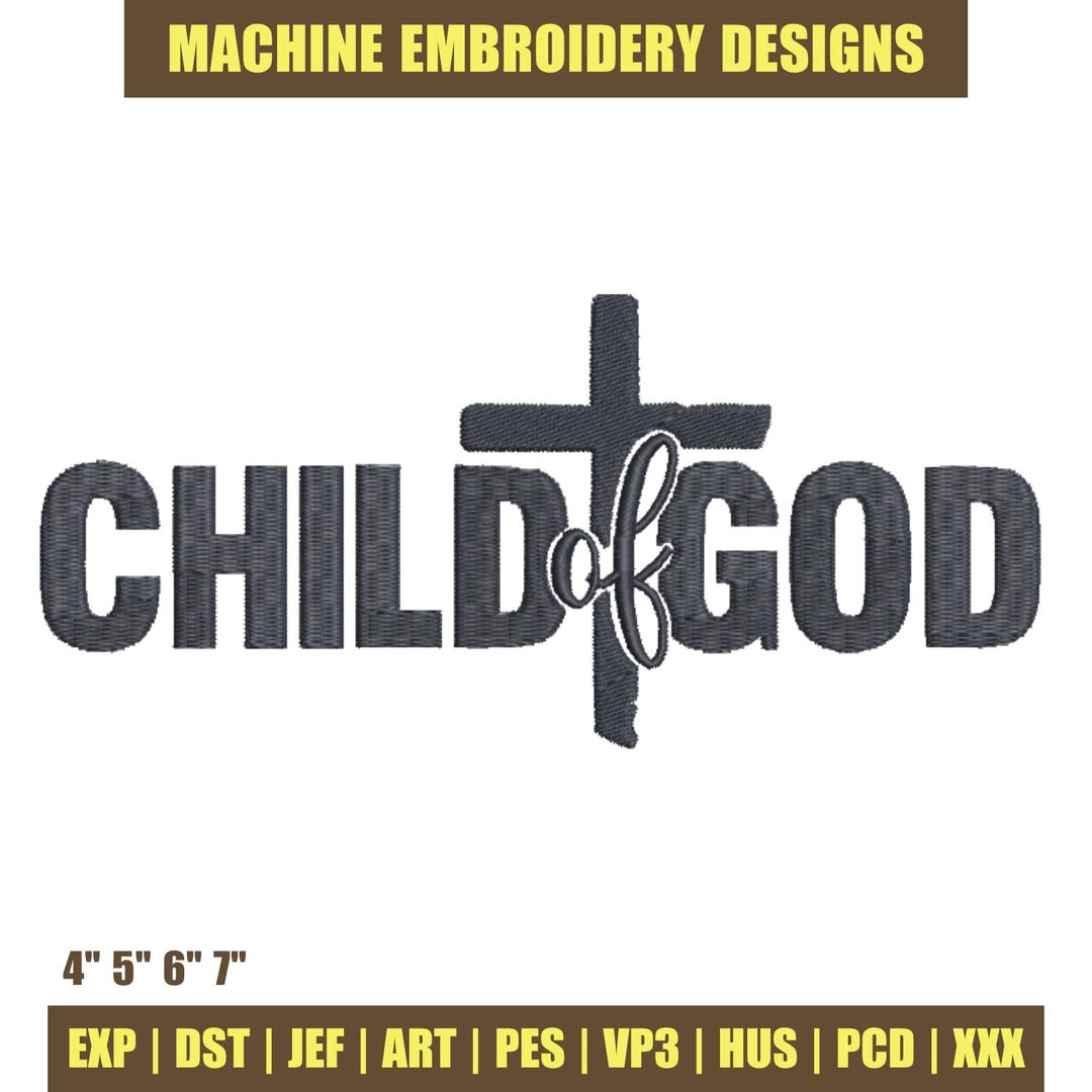Child of God Machine Embroidery Design, Christian Religious (digital ...