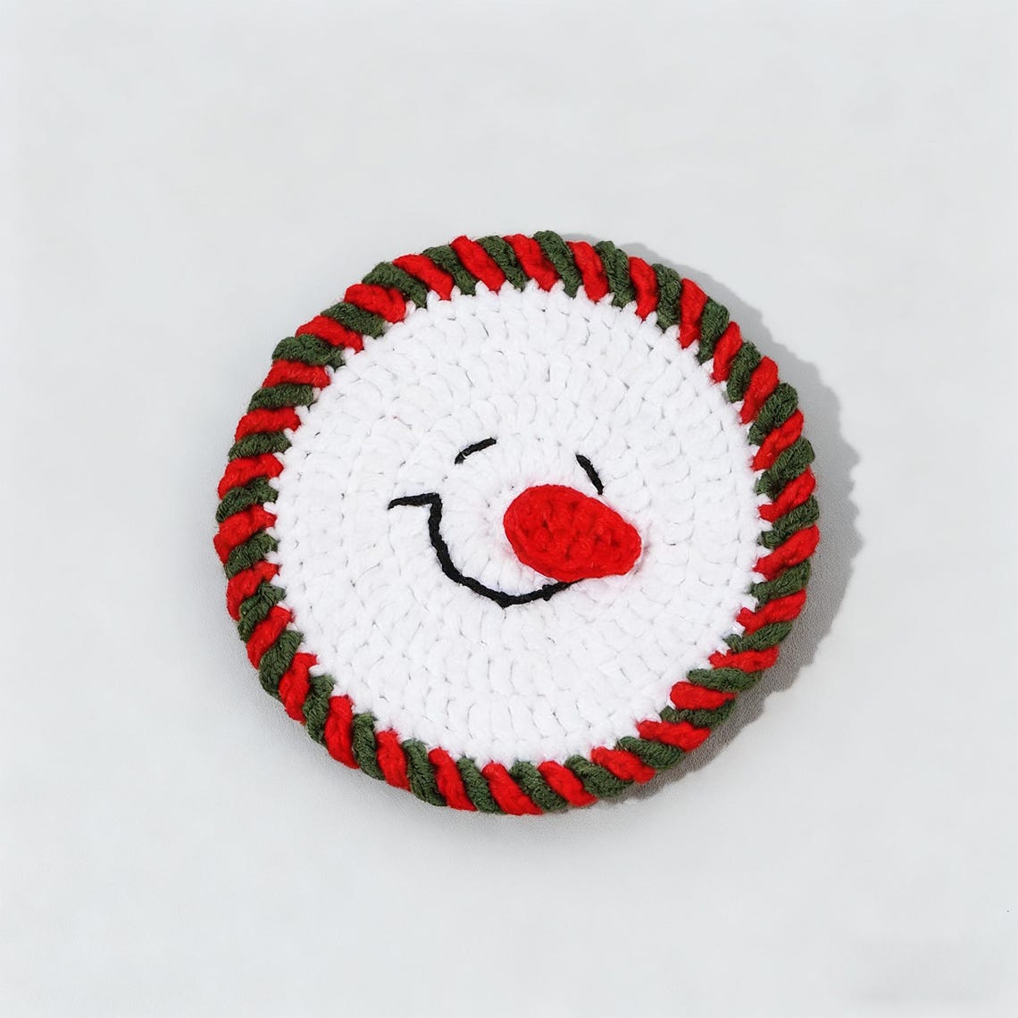 Handmade Wool Christmas Coaster Set: Crochet Holiday Mug Rugs - Etsy
