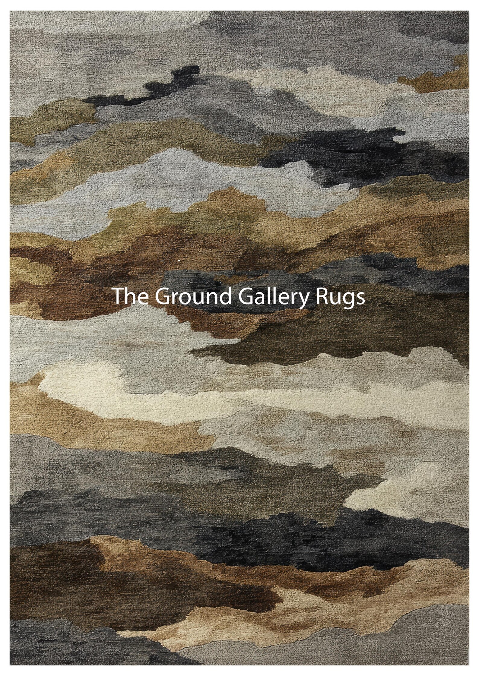 Abstract Earth Tones Rug, Handmade Area Rug, Neutral Living Room Decor ...