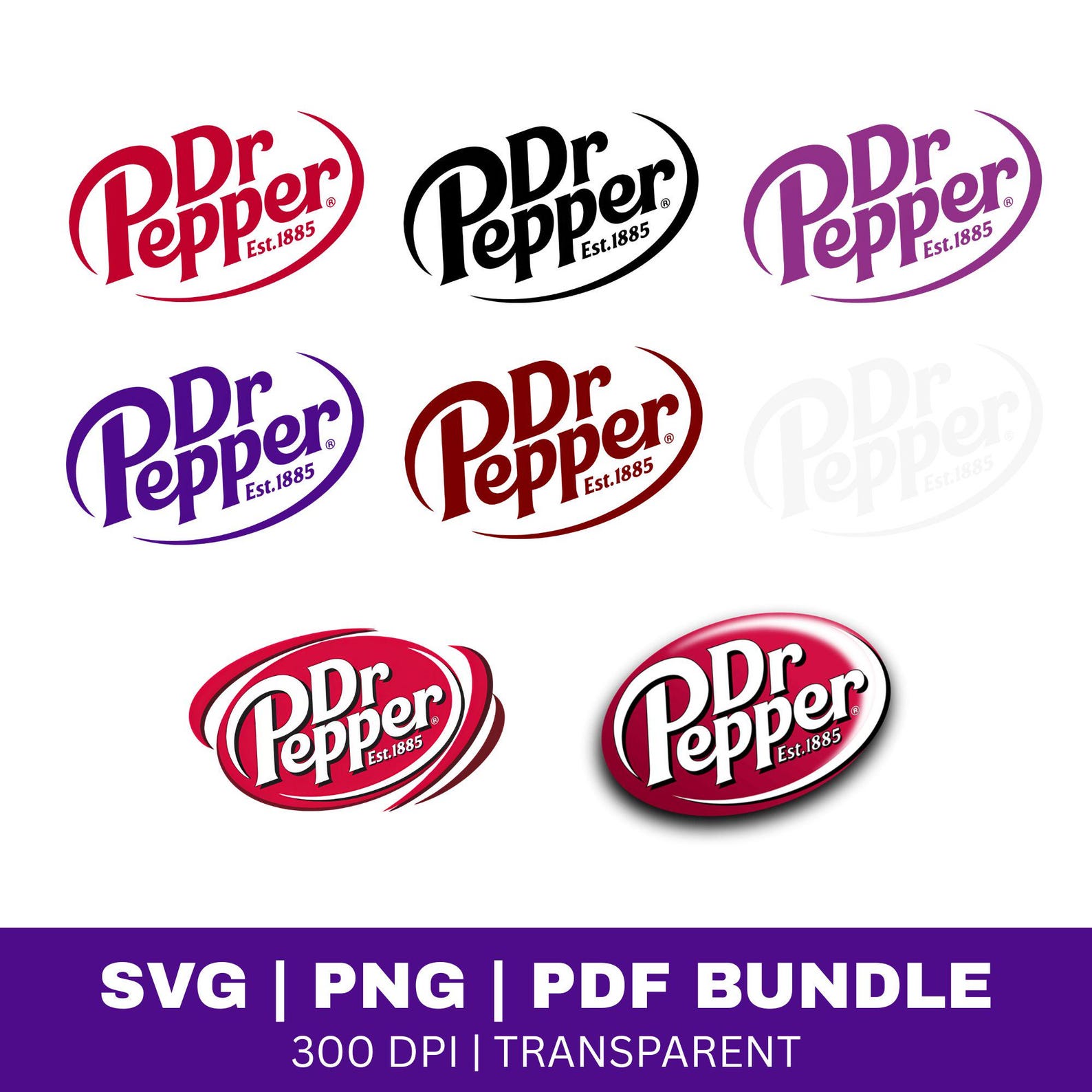 Dr Pepper SVG PNG Logos | Soda Lover Sublimation Files | Cricut ...