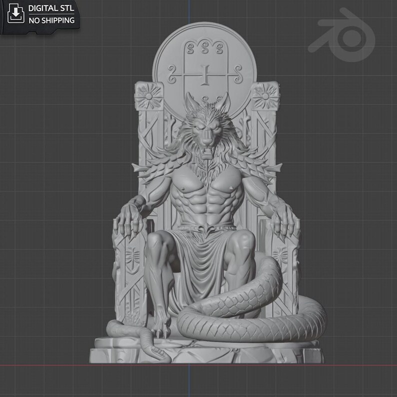 Aamon 7th Demon of Goetia | Demon Statue for 3D Printing | Detailed ...