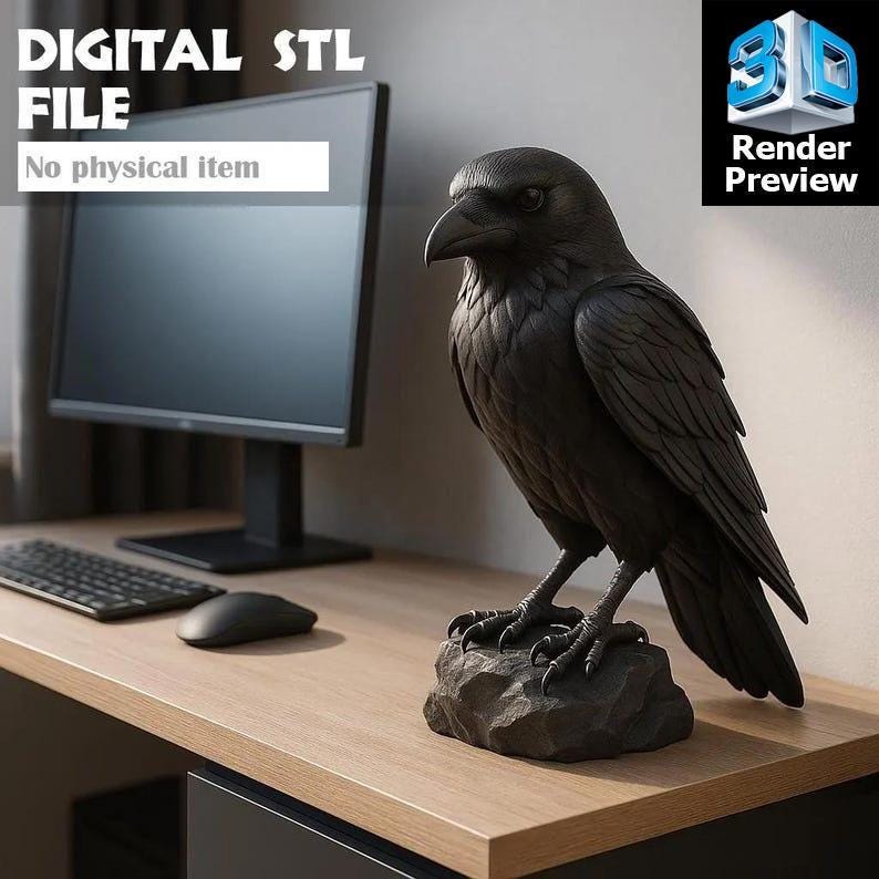 Gothic Horror Bundle – Gargoyle, Raven, Spider, Bat, Angel Models for ...