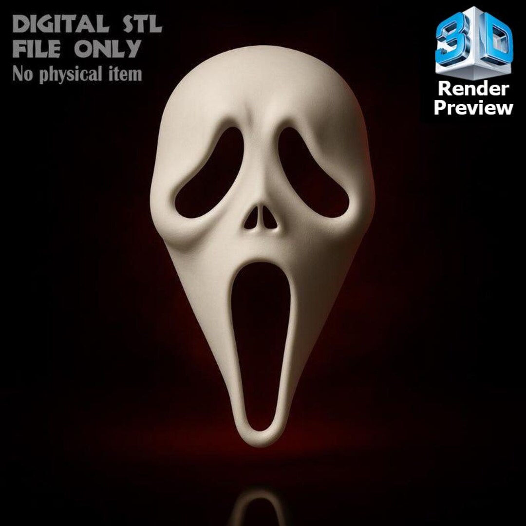 Máscara de Ghostface Scream (archivo STL): Modelo de impresión 3D ...