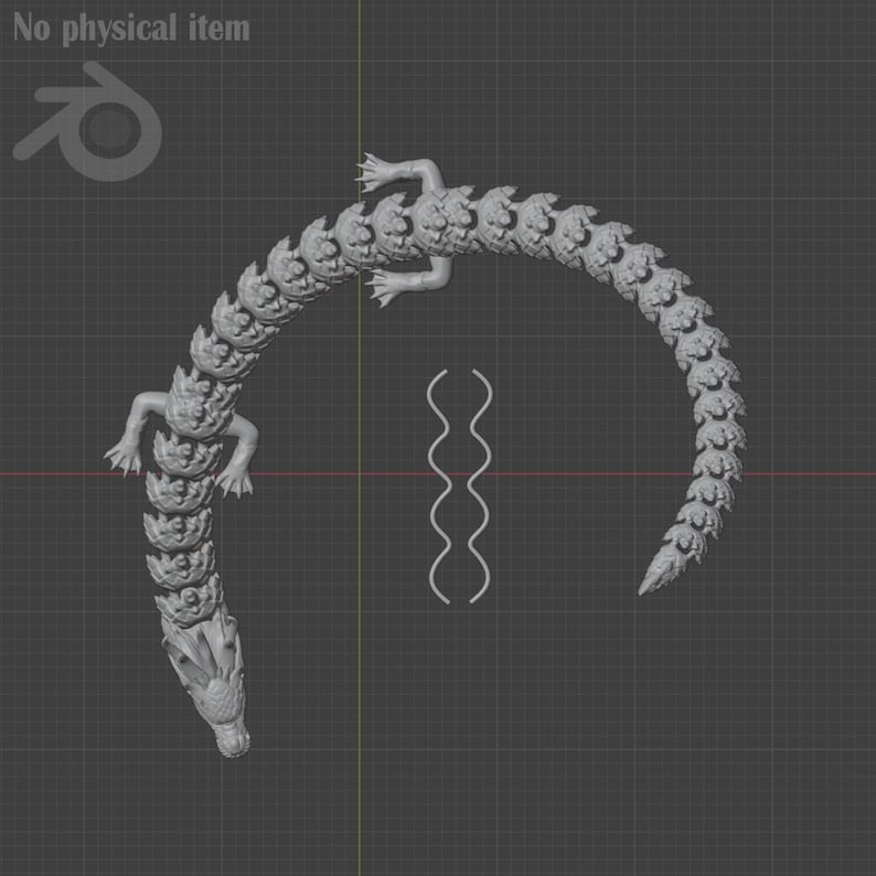 Articulated Chinese Dragon STL – Single-color Flexible Serpentine ...
