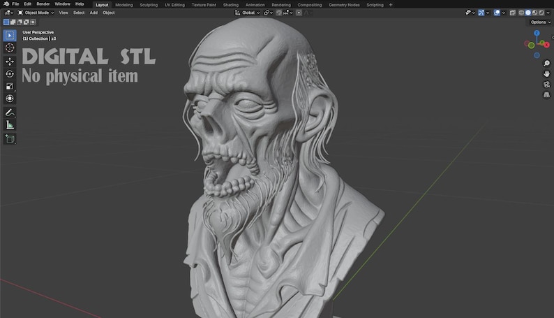 Zombie Bust Bundle – Horror Undead Statue Models for 3D Printing ...