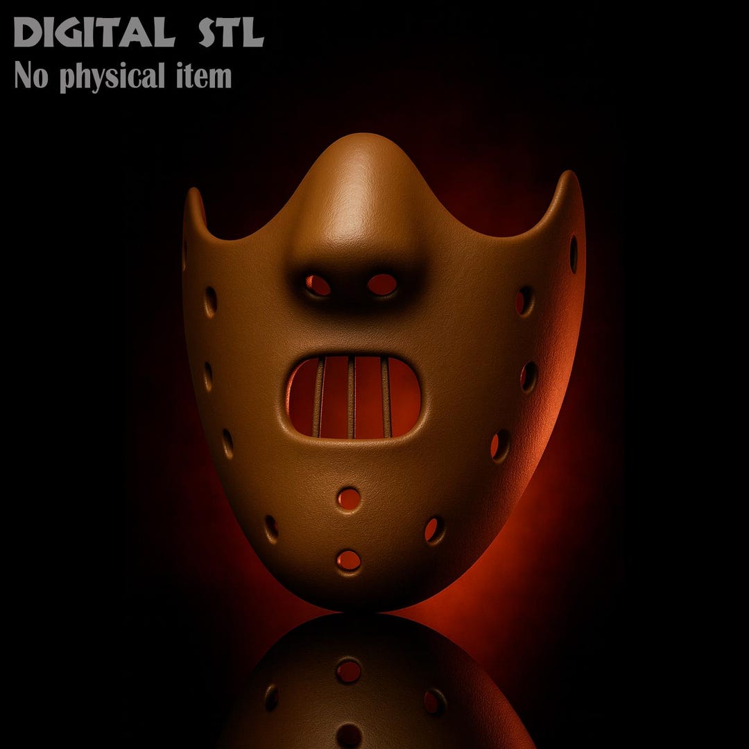 STL File / 3D Print Model – Hannibal Lecter Mask STL, Horror Cosplay ...