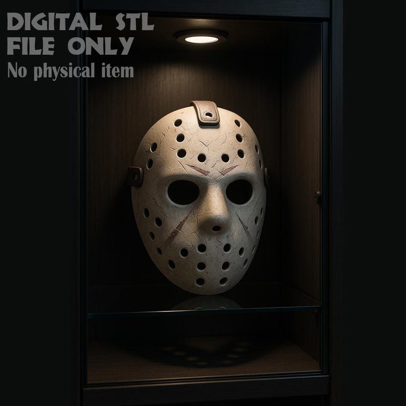 STL File / 3D Print Model – Horror Hockey Mask STL, Jason Voorhees ...