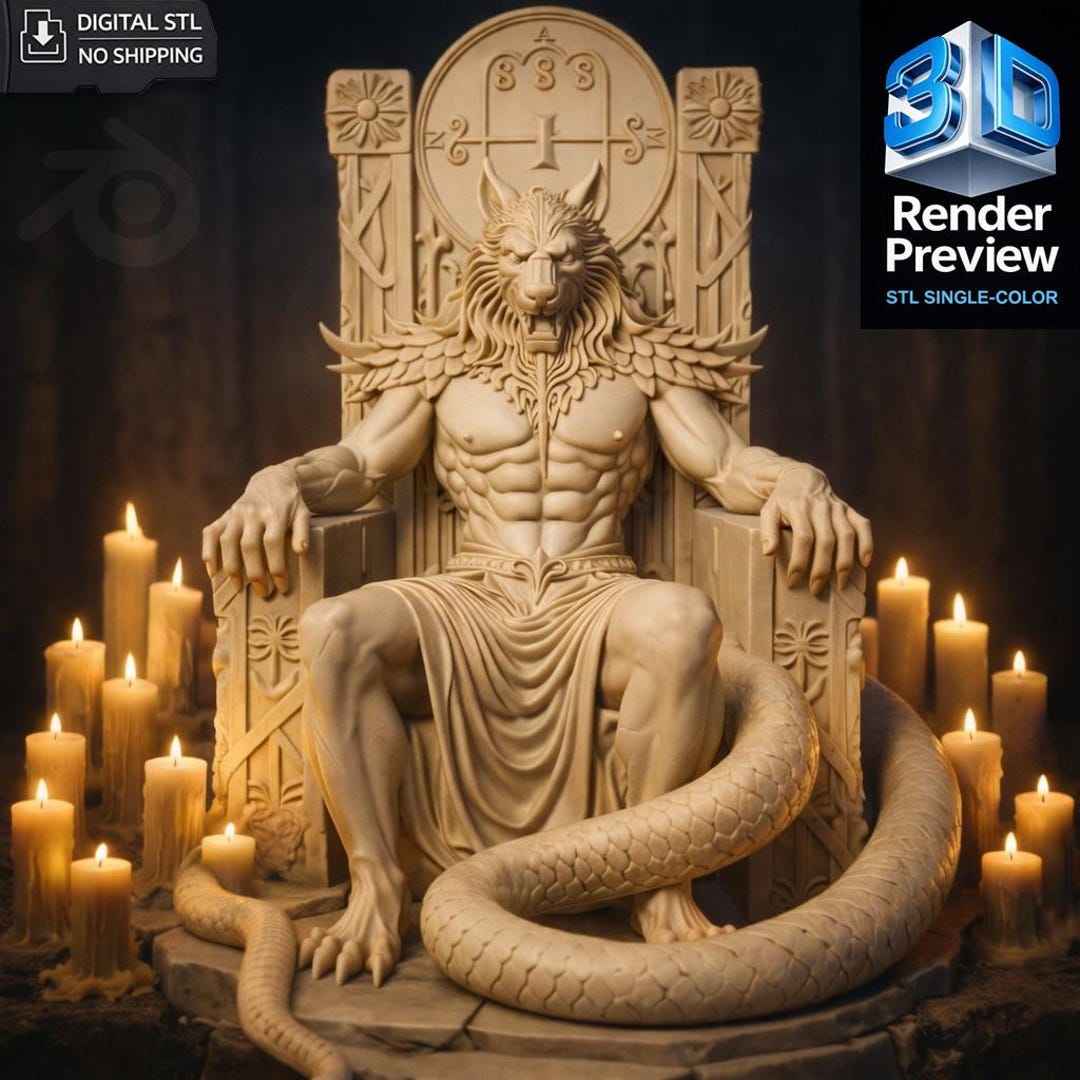 Aamon 7th Demon of Goetia | Demon Statue for 3D Printing | Detailed ...