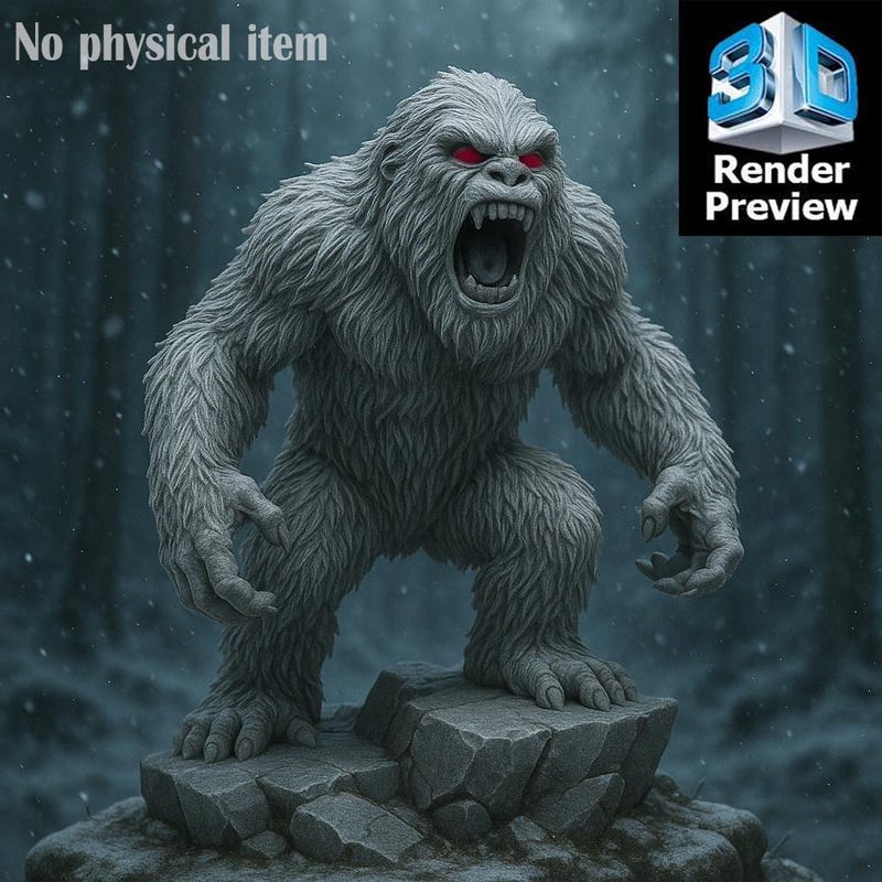 3d Printed Snow Monster - Etsy