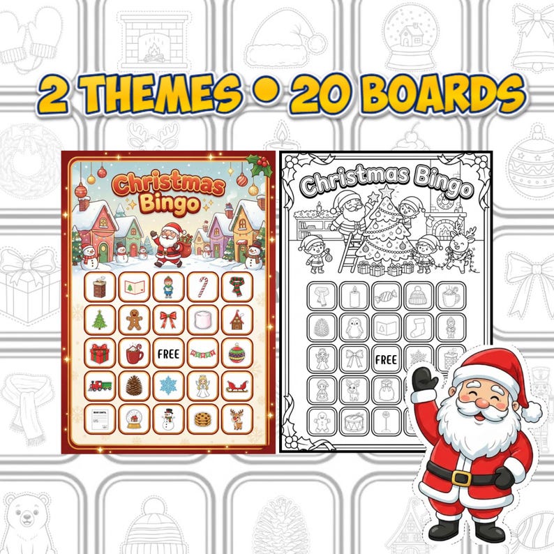 Christmas Holiday Bingo Game Printable | Classroom Bingo Activity | Fun ...