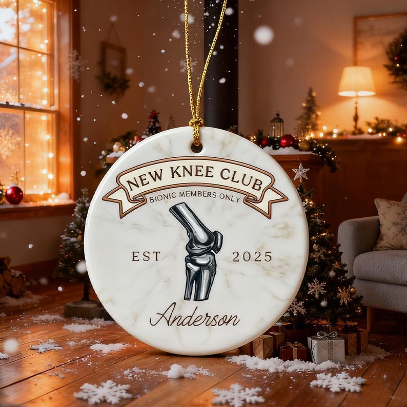 Bionic Knee Surgery Recovery Gift, Knee Replacement Surgery Ornament ...