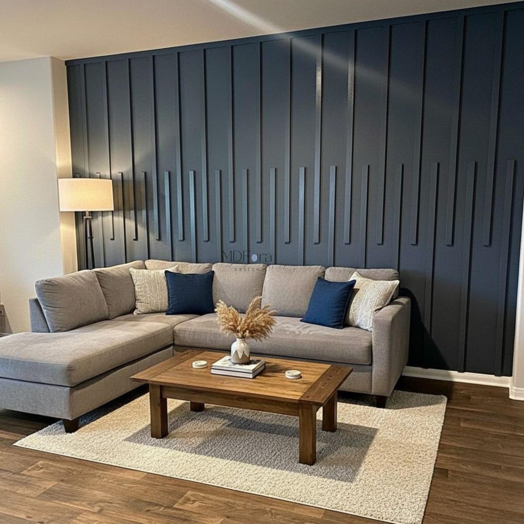 Custom MDF Wall Paneling Kit | Ready to Assemble Wainscoting - Etsy