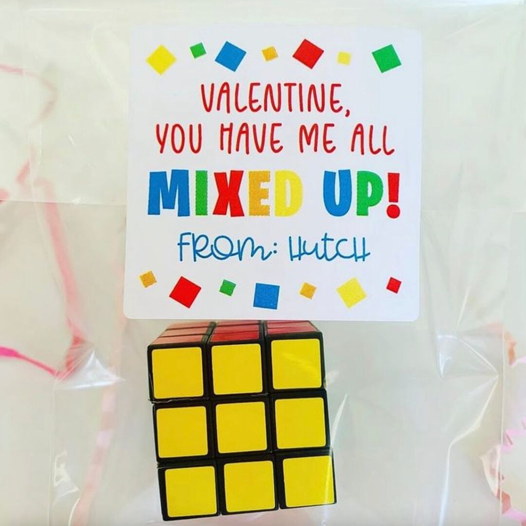 All Mixed up Valentine, Valentines Day Tag, Rubix Cube Valentine Tag ...