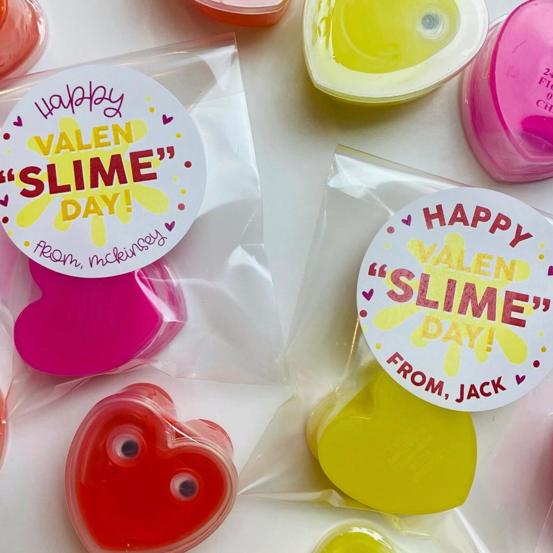 Slime Valentine, Valenslime Day Tag, Slime Valentine Tag, Personalized ...