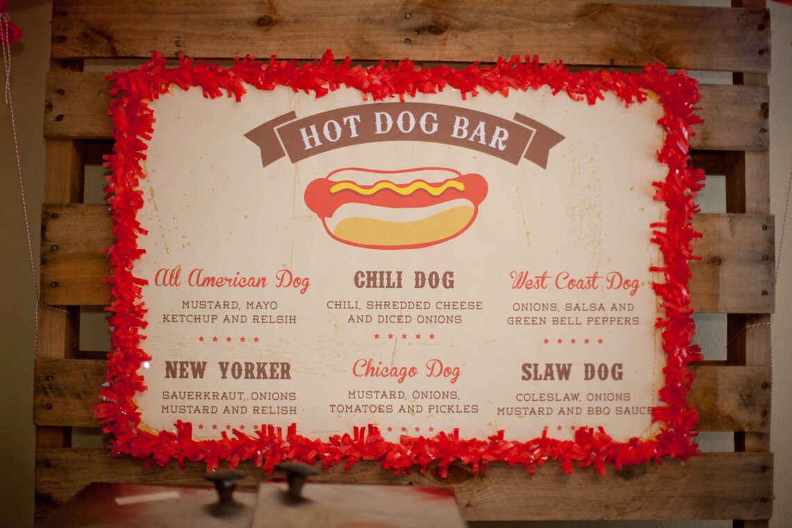 Hot Dog Poster Print 20x30 Poster Print Hot Dog Menu Poster - Etsy