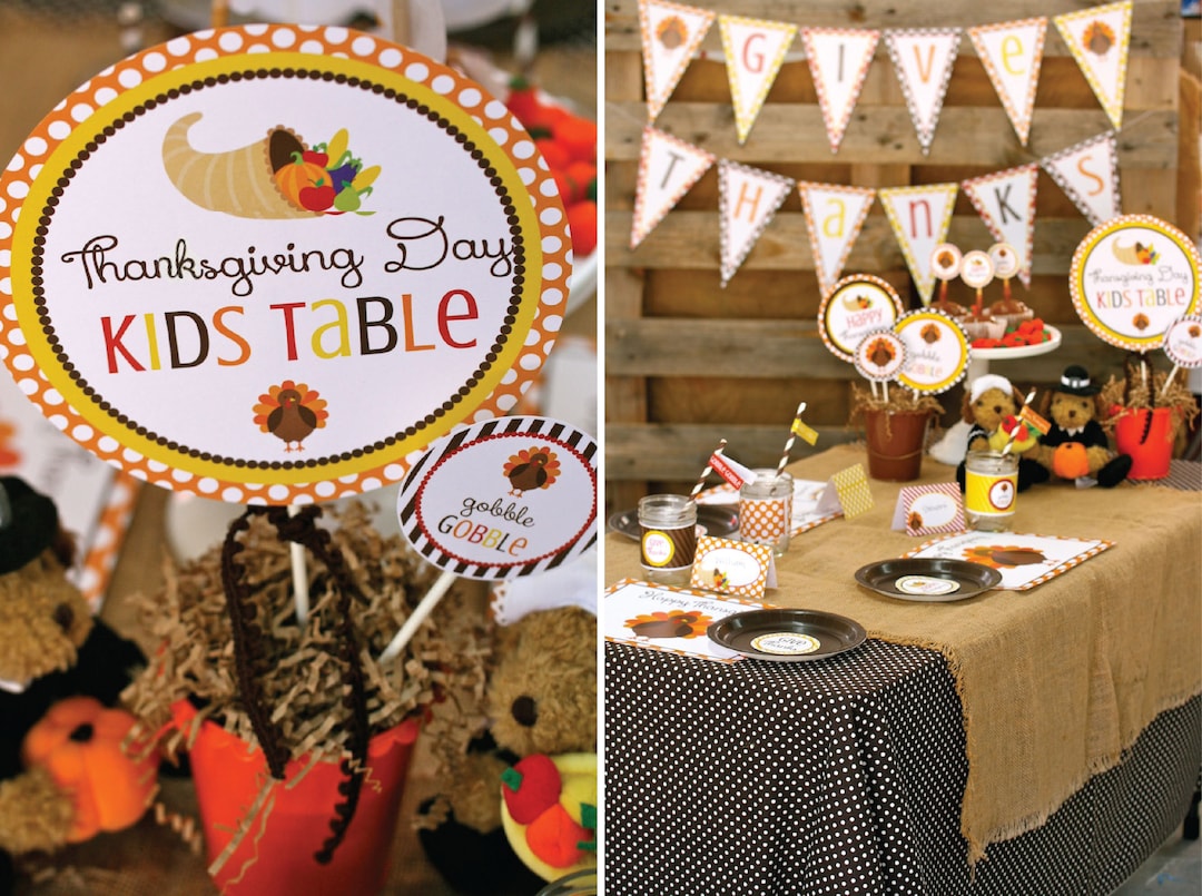 Thanksgiving Kids Table, Thanksgiving Printables, Thanksgiving ...