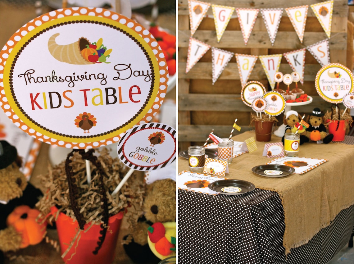 Thanksgiving Kids Table Thanksgiving Printables Thanksgiving - Etsy