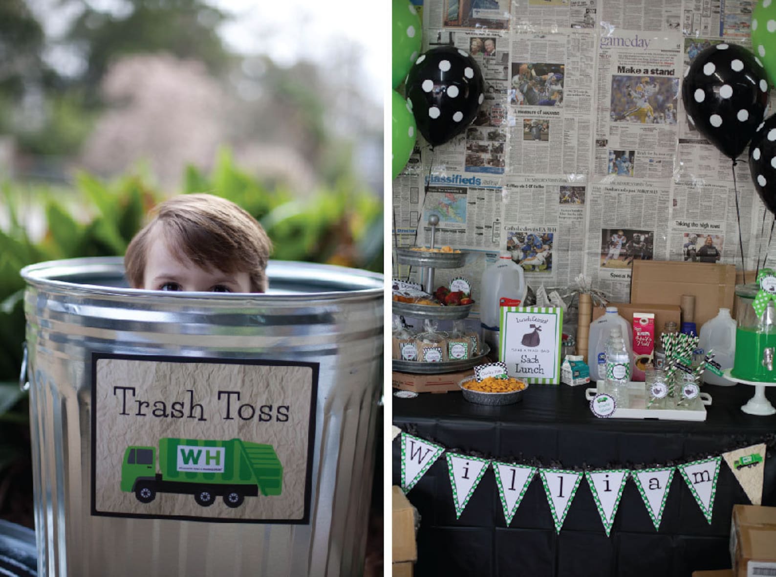Garbage Birthday Party Garbage Truck Party Garbage Party - Etsy