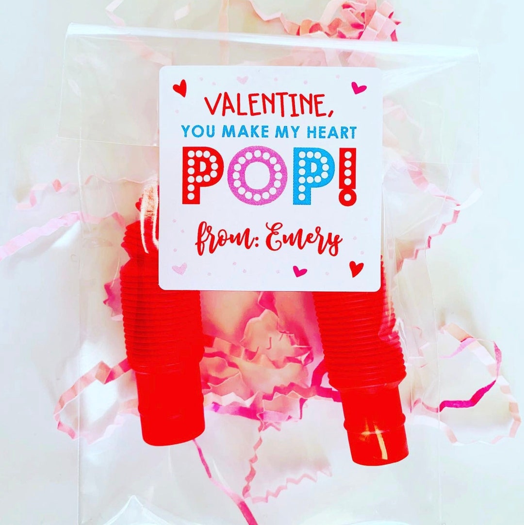 Pop It Valentines Day, Valentines Day Tag, Pop It Valentine Tag, Pop It ...
