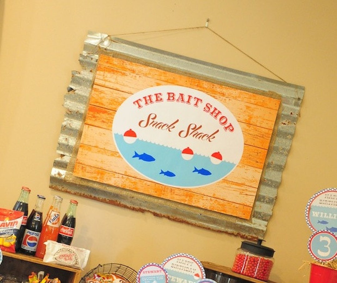 Bait Shop Poster Print, 20x30 Poster Print, Bait Shop Snack Sign, Gone ...