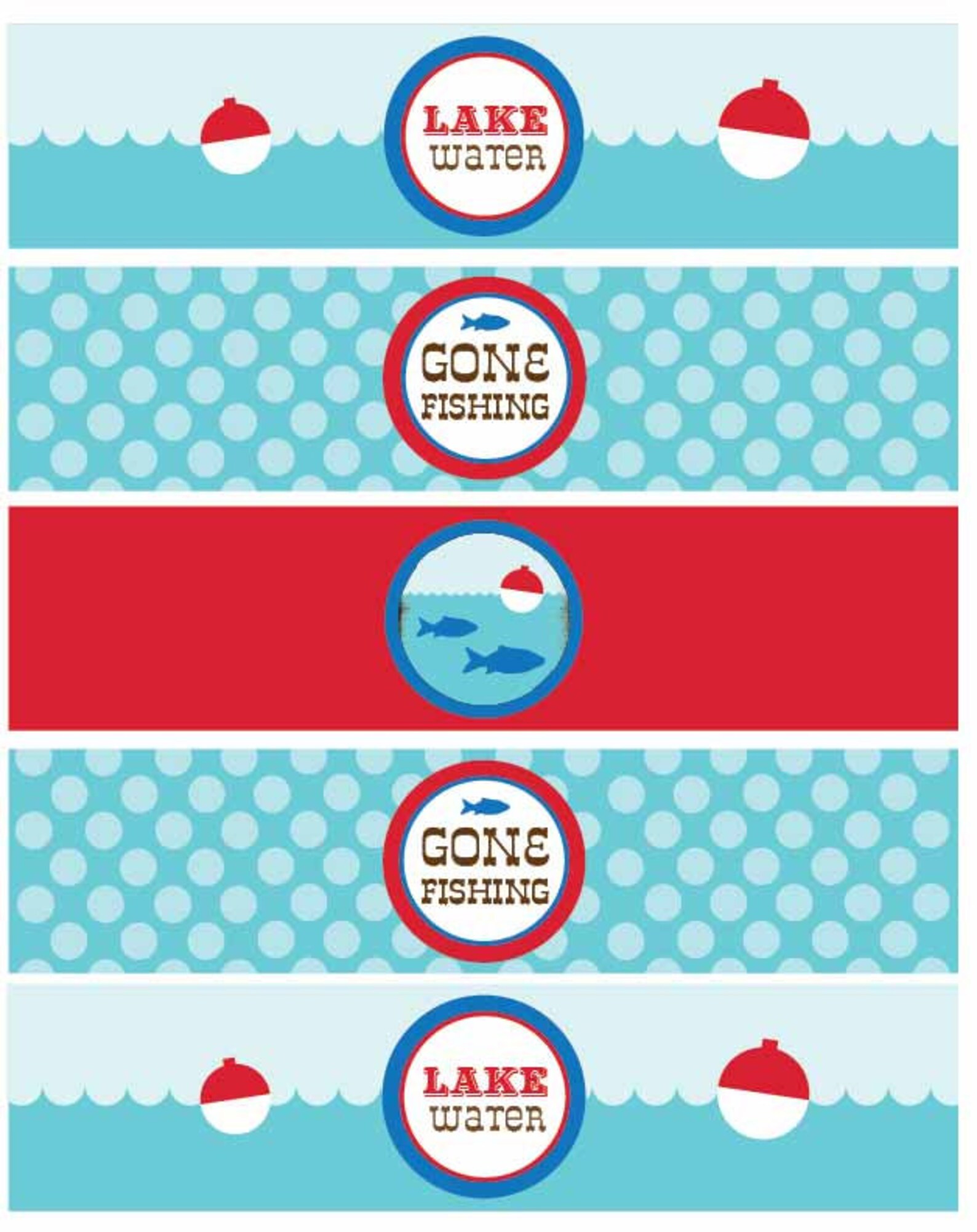 Gone Fishing Water Bottle Labels, Gone Fishing Water Bottle, Gone ...