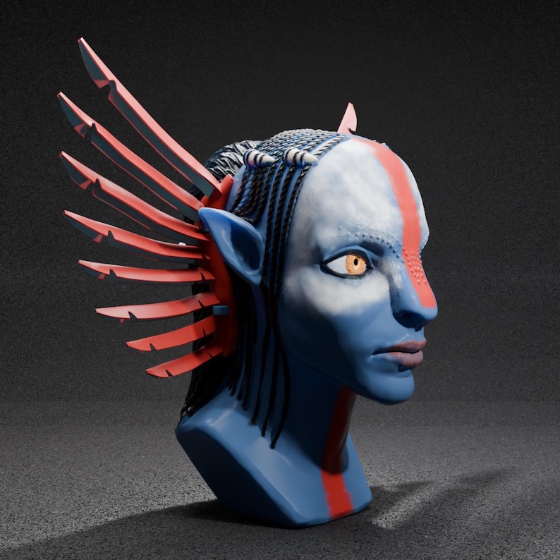 Avatar Fire and Ash Popcorn Bucket STL | Varang Bust 3D Print | Movie ...