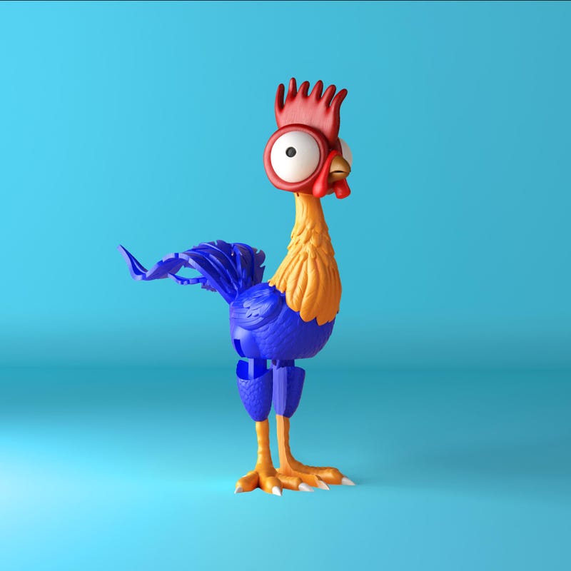 3d Printed Chicken Dragon Stl - Etsy